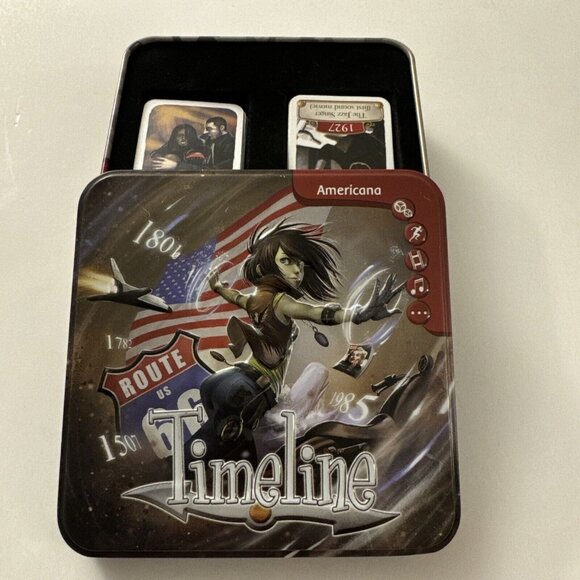Asmodee | Other | Timeline Americana Card Game Asmodee Tin Educational ...